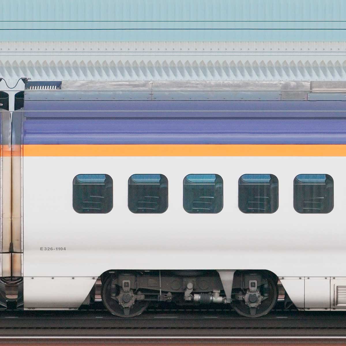 JR東日本E3系1000番台E326-1104の側面写真｜RailFile.jp｜鉄道車両サイドビューの図鑑