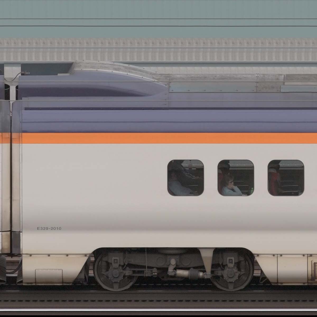 JR東日本E3系2000番台E329-2010の側面写真｜RailFile.jp｜鉄道車両サイドビューの図鑑