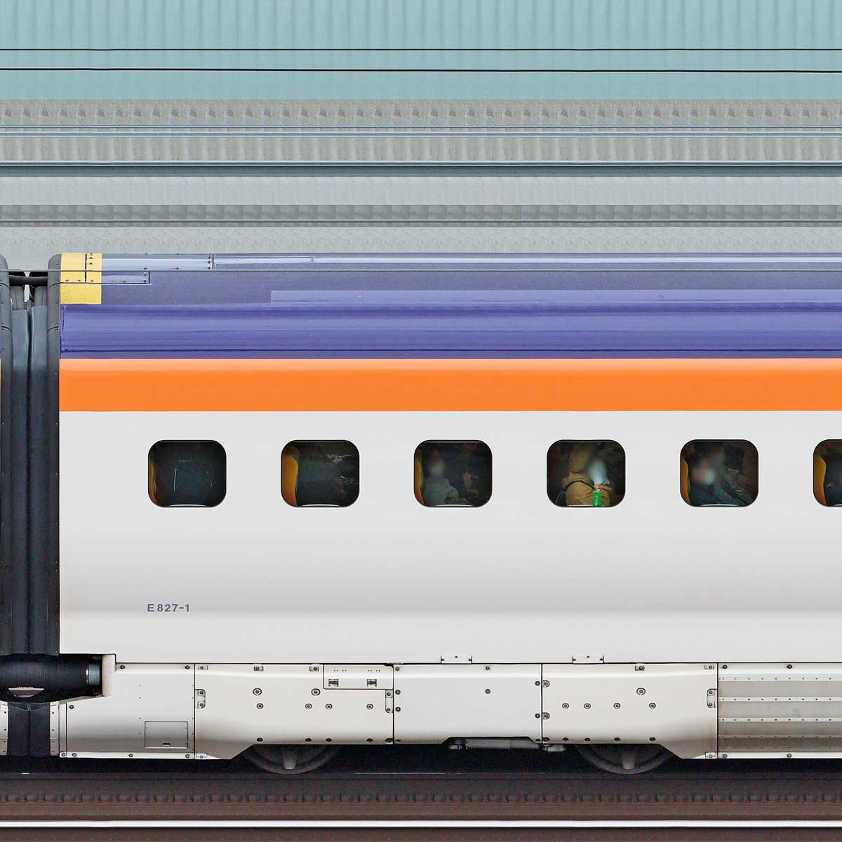 JR東日本E8系E827-1の側面写真｜RailFile.jp｜鉄道車両サイドビューの図鑑