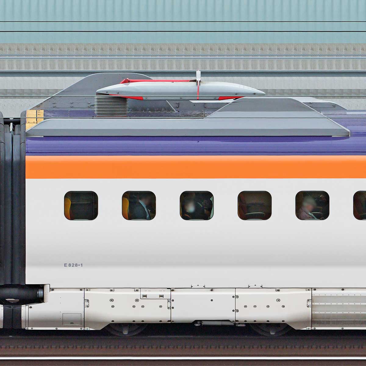 JR東日本E8系E828-1の側面写真｜RailFile.jp｜鉄道車両サイドビューの図鑑