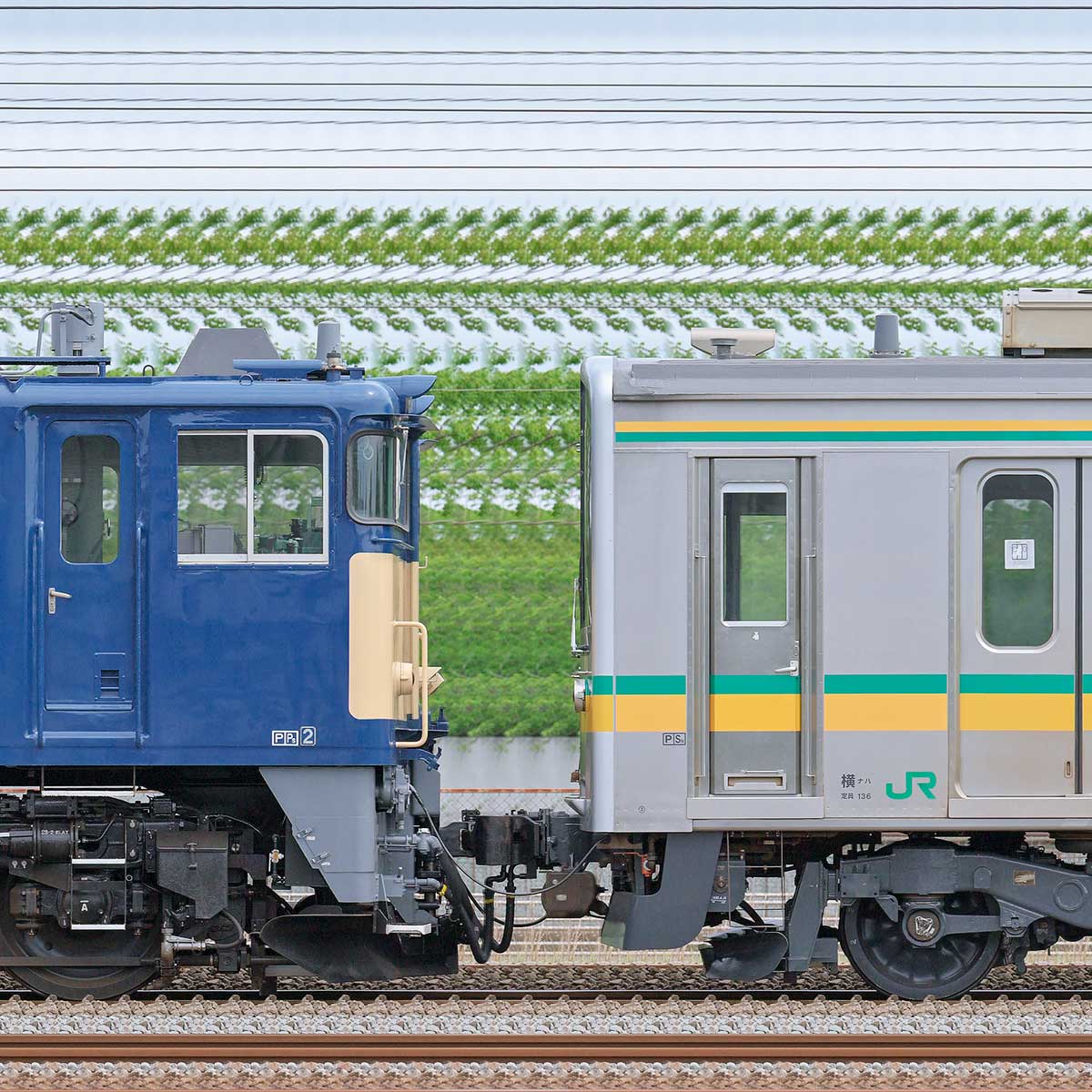 JR東日本 南武支線 E127系V1編成配給輸送｜RailFile.jp｜鉄道車両サイドビューの図鑑