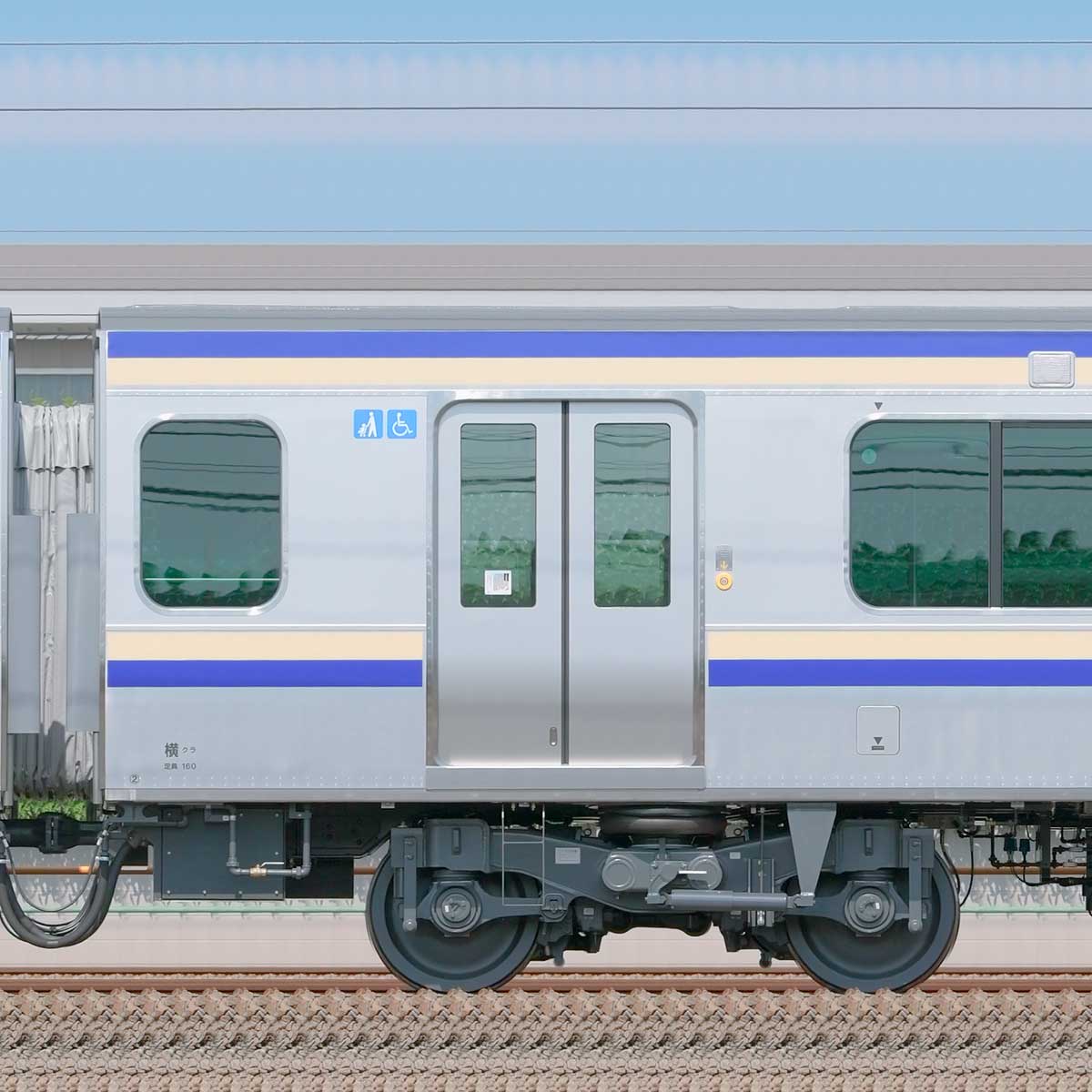 JR東日本E235系1000番台モハE235-1001の側面写真｜RailFile.jp｜鉄道車両サイドビューの図鑑