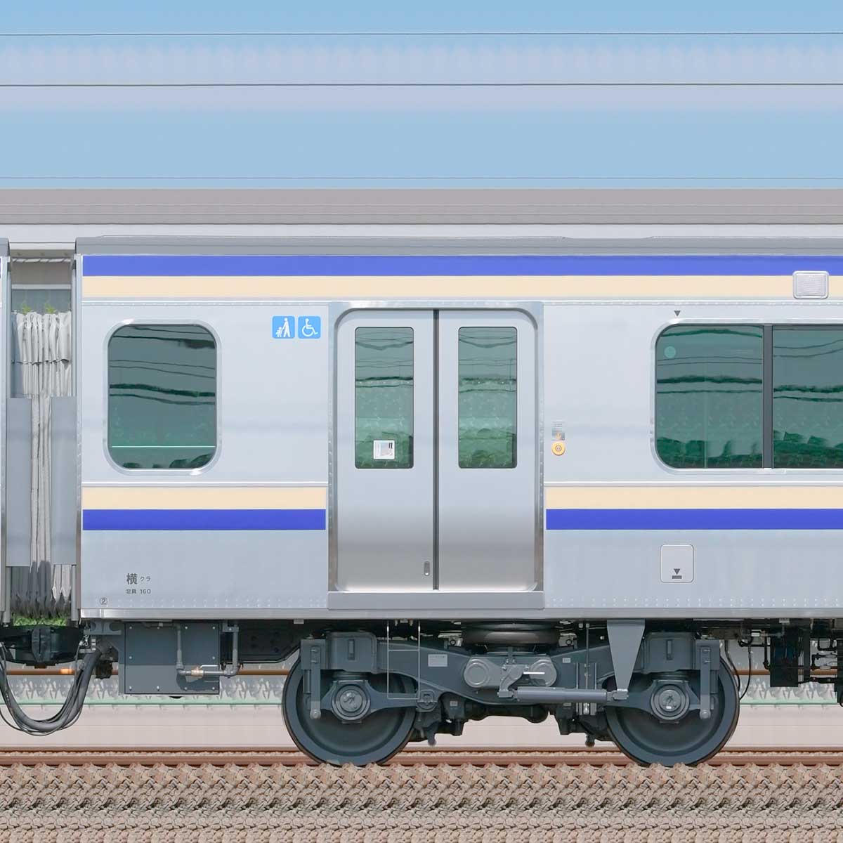 JR東日本E235系1000番台モハE235-1201の側面写真｜RailFile.jp｜鉄道車両サイドビューの図鑑