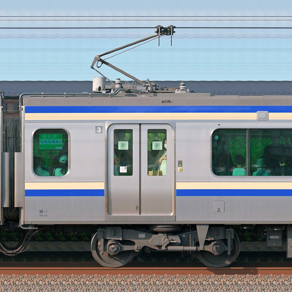 JR東日本E235系1000番台モハE235-1322の側面写真｜RailFile.jp｜鉄道車両サイドビューの図鑑