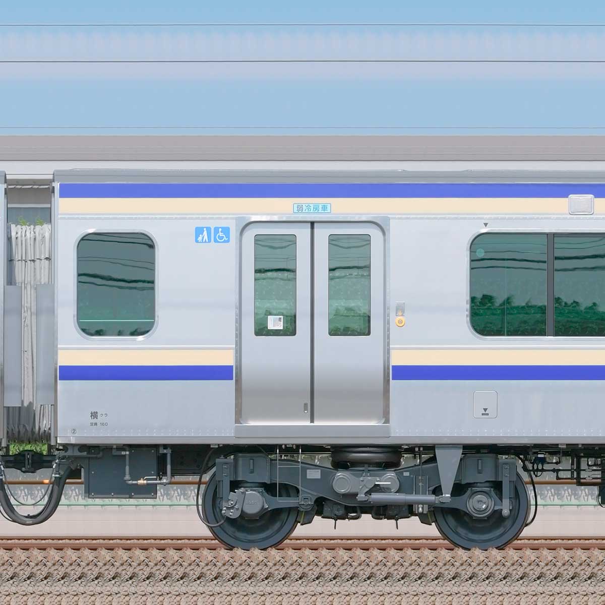 JR東日本E235系1000番台サハE235-1001の側面写真｜RailFile.jp｜鉄道車両サイドビューの図鑑