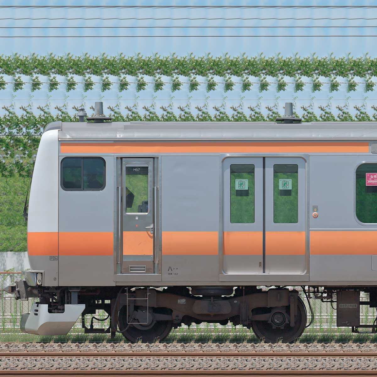JR東日本E233系クハE233-57の側面写真｜RailFile.jp｜鉄道車両サイドビューの図鑑