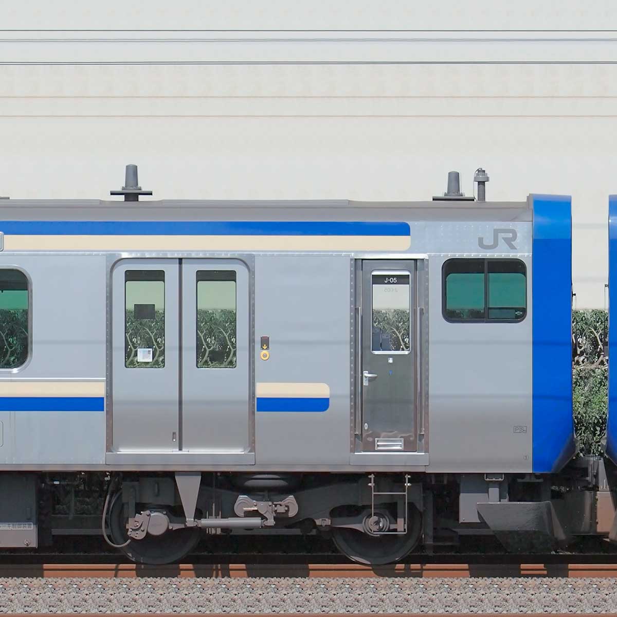 JR東日本E235系1000番台クハE235-1105の側面写真｜RailFile.jp｜鉄道車両サイドビューの図鑑