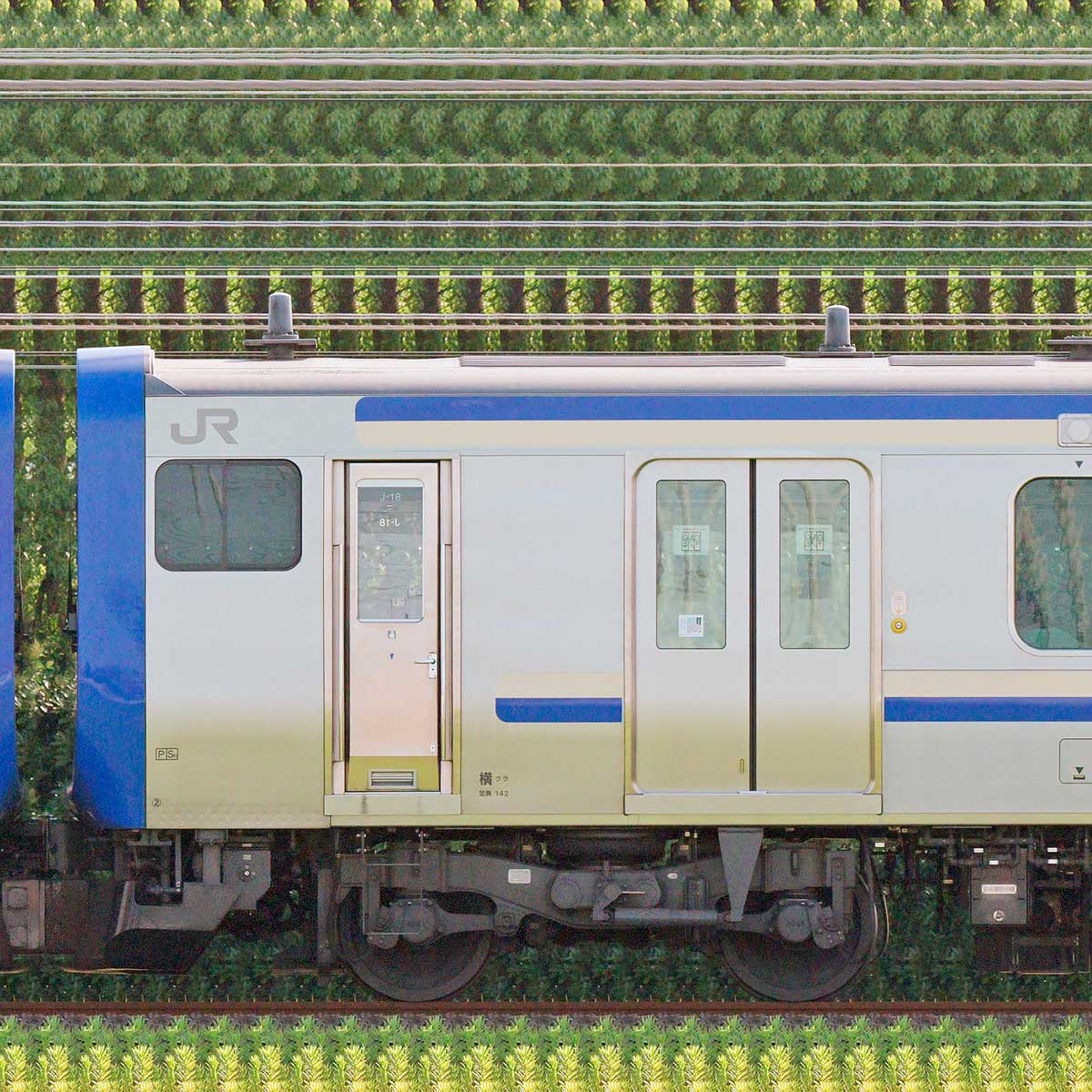 JR東日本E235系1000番台クハE235-1118の側面写真｜RailFile.jp｜鉄道車両サイドビューの図鑑