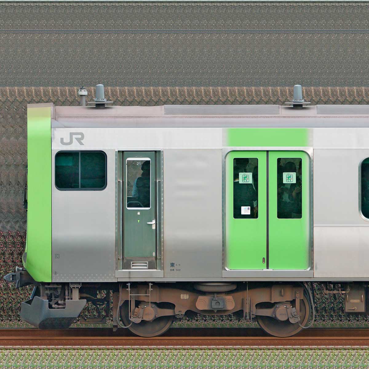 JR東日本E235系クハE235-21の側面写真｜RailFile.jp｜鉄道車両サイドビューの図鑑