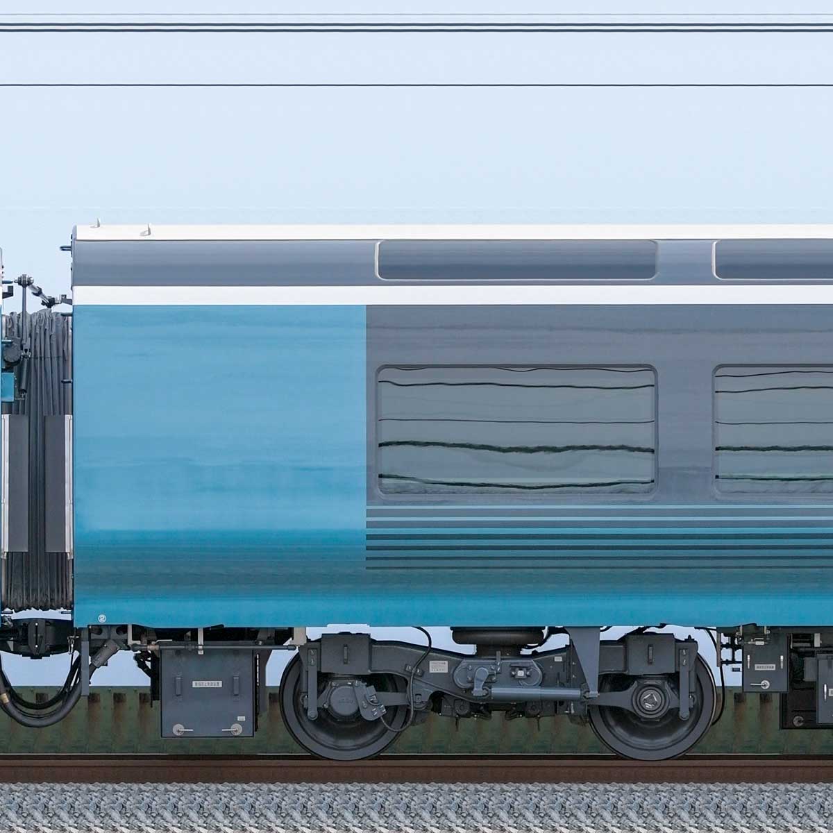 JR東日本E261系「サフィール踊り子」サシE261-1の側面写真｜RailFile.jp｜鉄道車両サイドビューの図鑑