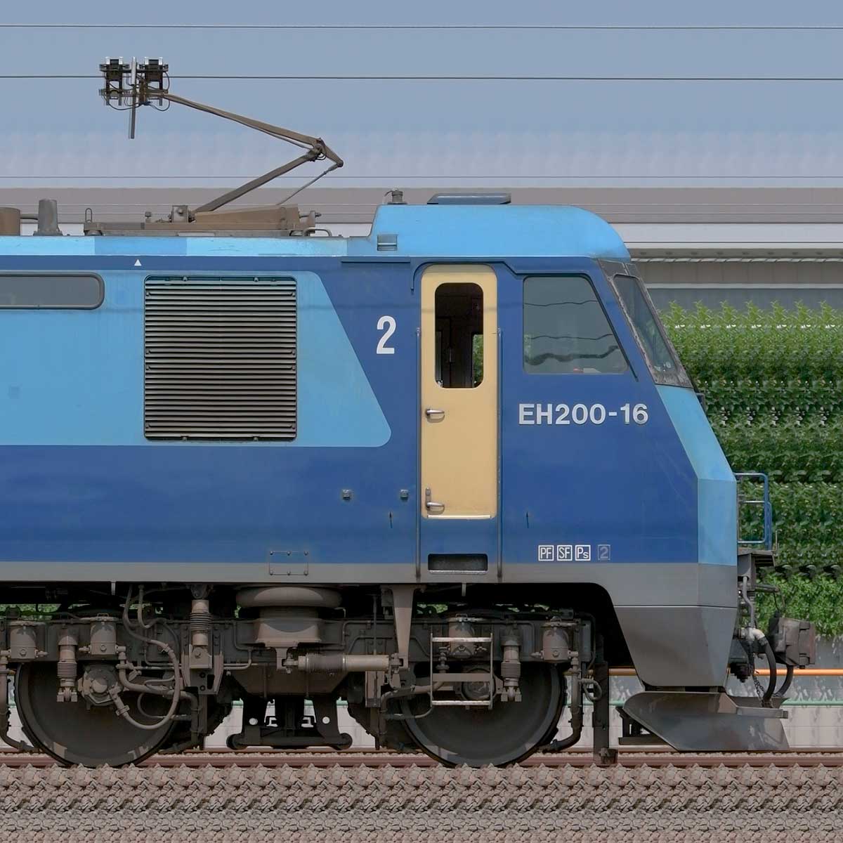 JR貨物EH200-16＋タキ1000形10車（8092列車）｜RailFile.jp｜鉄道車両サイドビューの図鑑