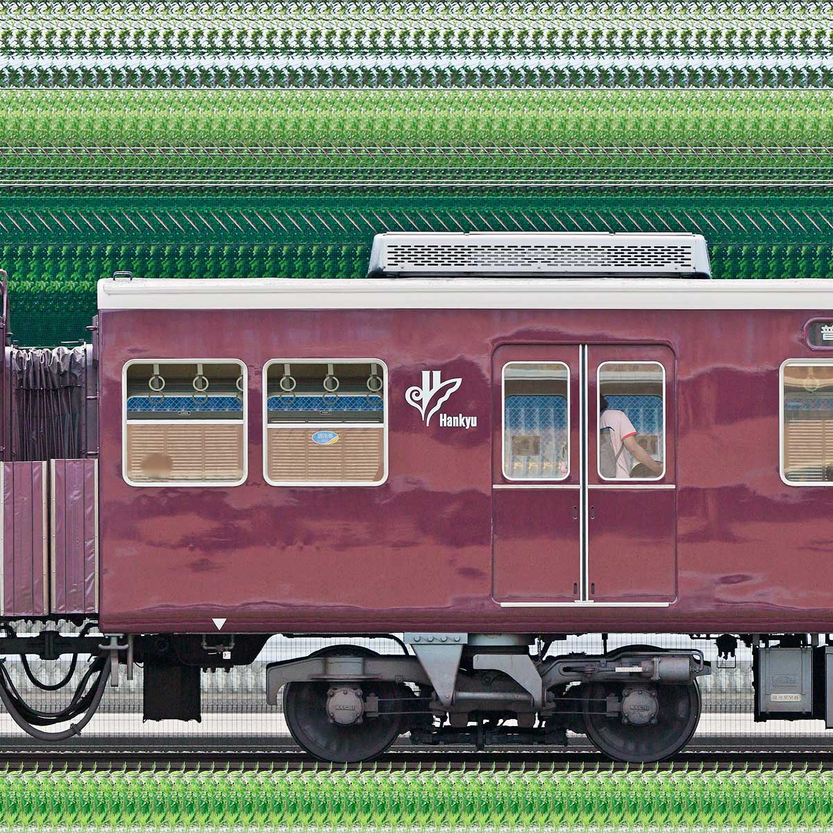 阪急6000系C#6587の側面写真｜RailFile.jp｜鉄道車両サイドビューの図鑑