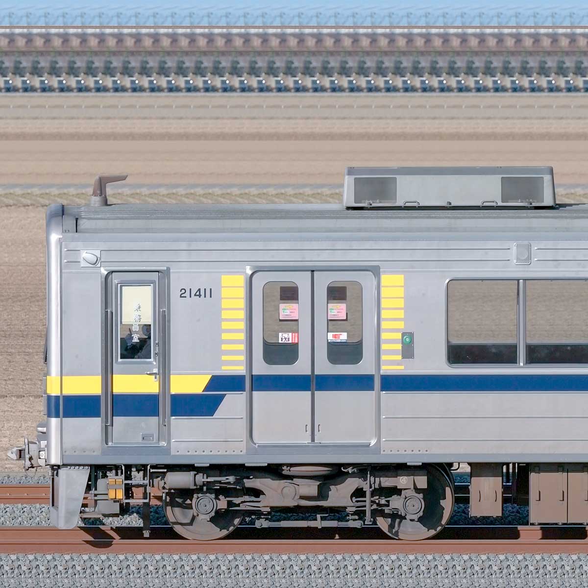 東武20400型21411編成（安全確認カメラ取付後・海側）｜RailFile.jp｜鉄道車両サイドビューの図鑑