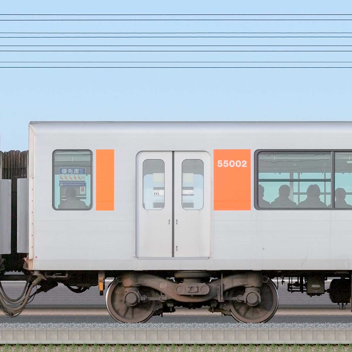 東武50000型モハ55002の側面写真｜RailFile.jp｜鉄道車両サイドビューの図鑑