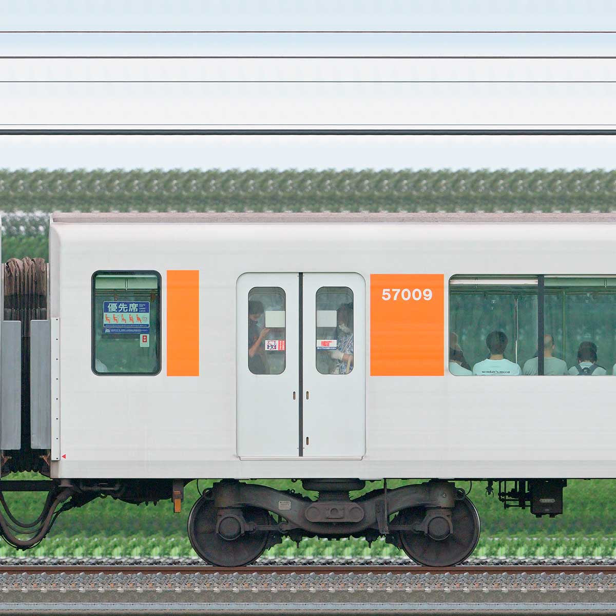 東武50000型サハ57009（スカイツリーライン）の側面写真｜RailFile.jp｜鉄道車両サイドビューの図鑑