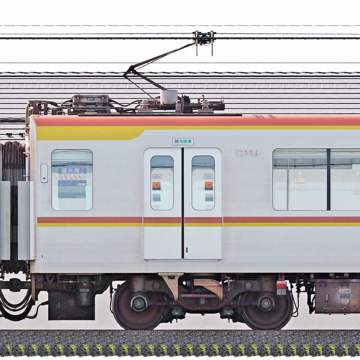 東京メトロ17000系17206の側面写真｜RailFile.jp｜鉄道車両サイドビューの図鑑